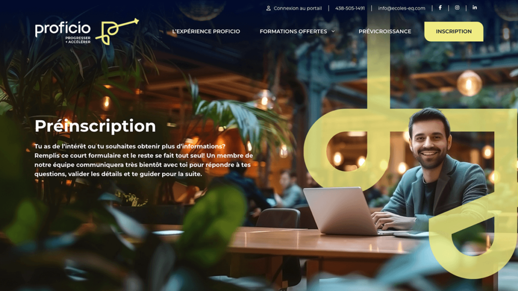 Inscription - Proficio